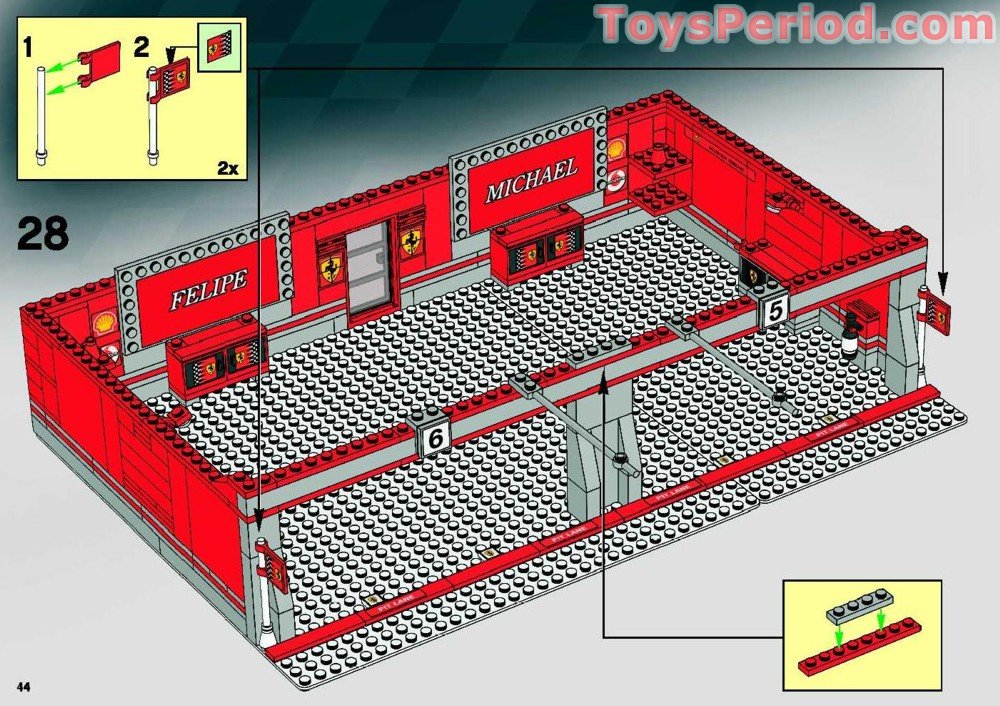 LEGO 8144-1 Ferrari 248 F1 Team (Schumacher) Instructions and Parts List