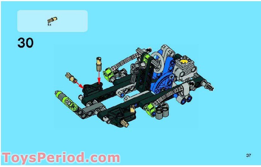 LEGO 8256 Super Kart Instructions and Parts List