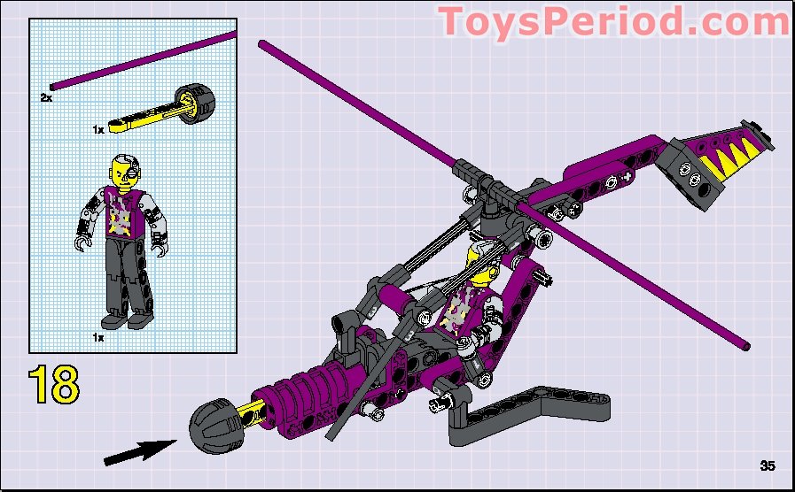 LEGO 8268 Scorpion Attack Instructions and Parts List