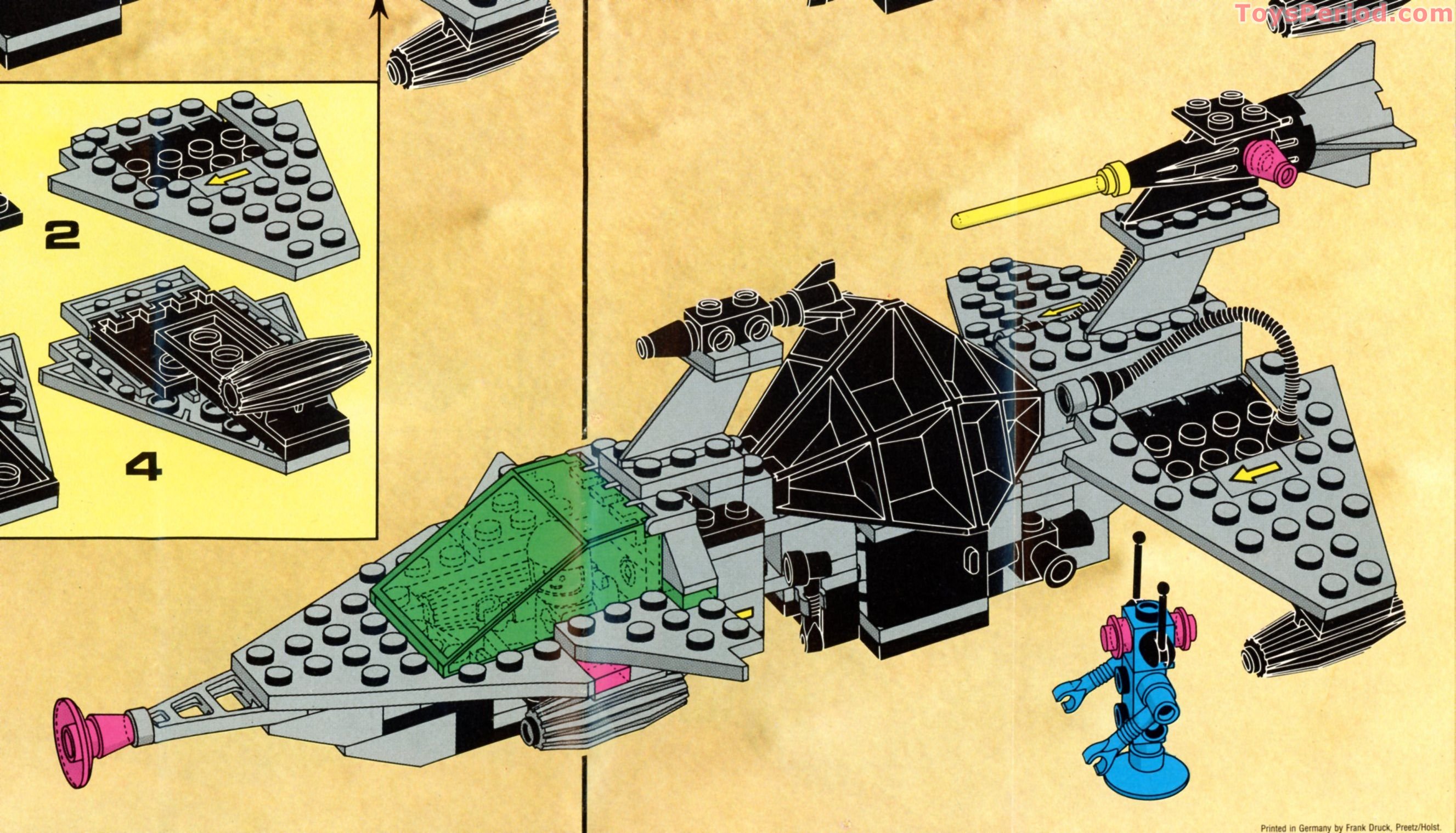 LEGO 6891 Gamma-V Laser Craft Instructions and Parts List