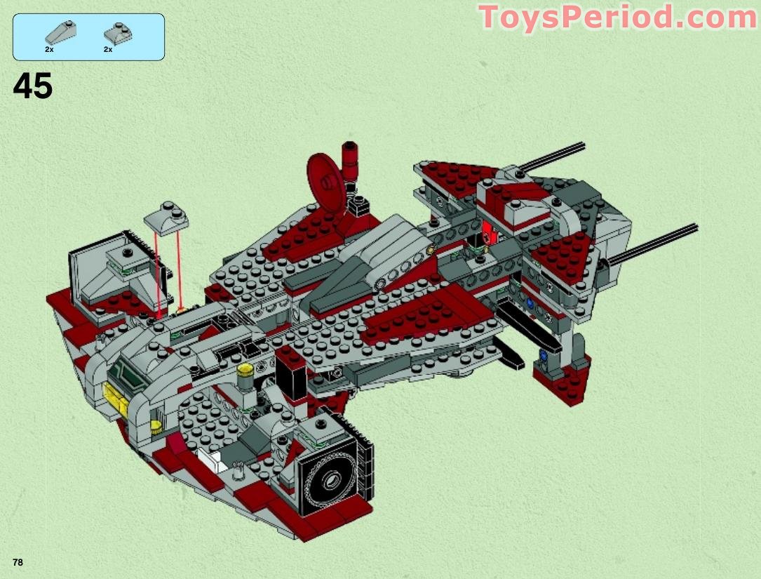 LEGO 75025 Jedi Defender-class Cruiser Instructions and Parts List