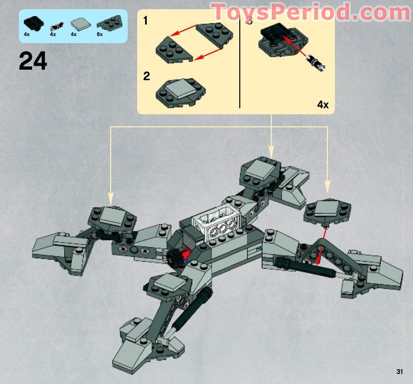 LEGO 7869 Battle for Geonosis Instructions and Parts List