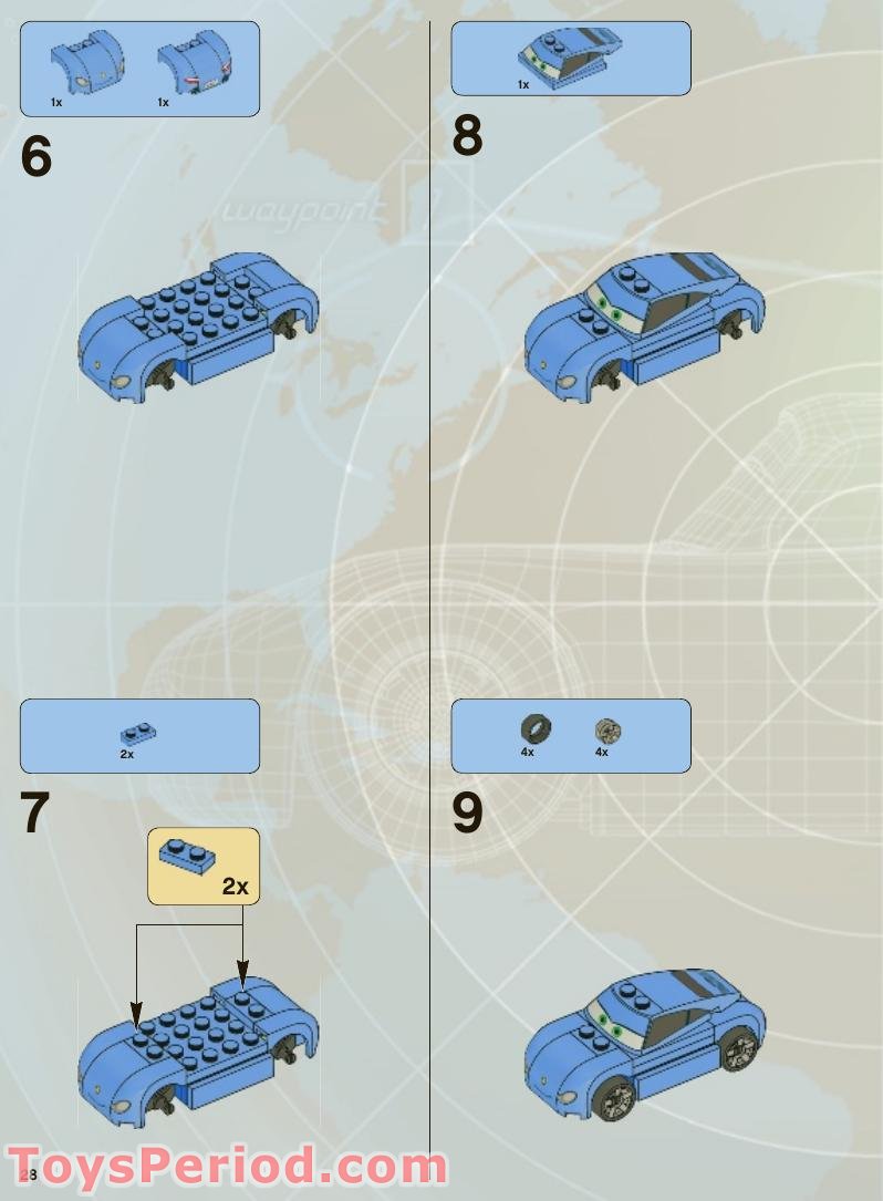 LEGO 8487 Flo's V8 Cafe Instructions and Parts List