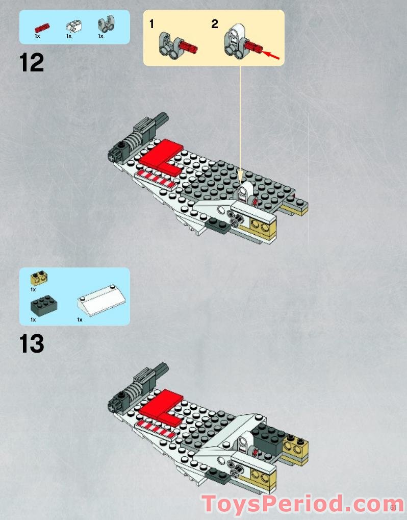 LEGO 9493 X-wing Starfighter Instructions and Parts List