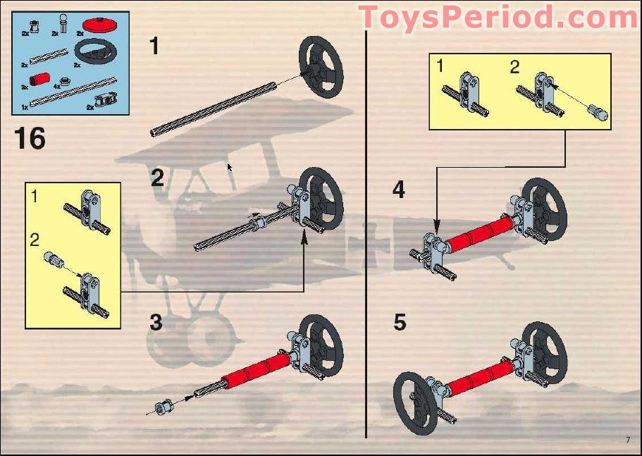 LEGO 10024 Red Baron Instructions and Parts List
