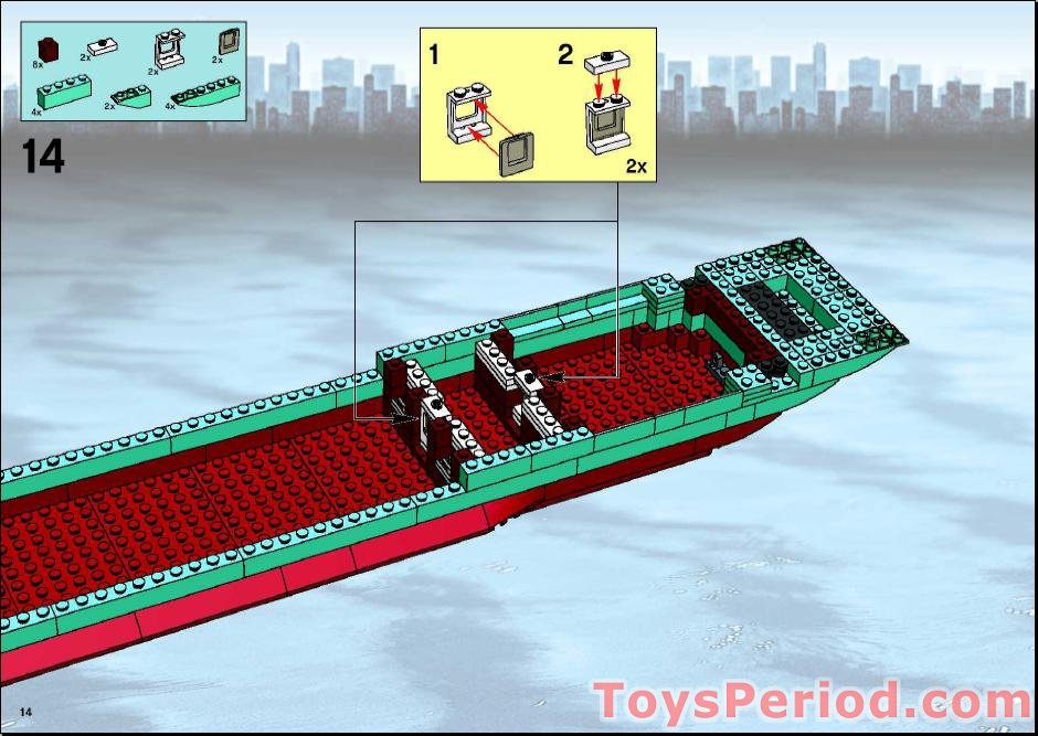 LEGO 10152-1 Maersk Sealand Container Ship 2004 Edition Instructions ...