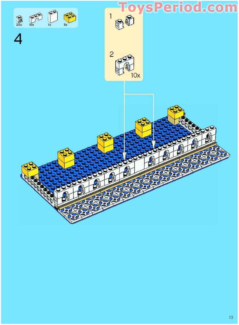 LEGO 10189 Taj Mahal Instructions and Parts List