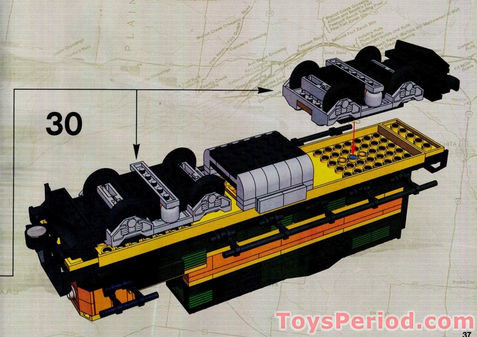 LEGO 10133 Burlington Northern Santa Fe BNSF GP-38 Locomotive ...