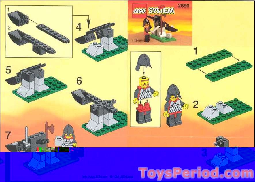 LEGO 2890 Kabaya Promotional Set, King's Catapult Instructions and ...