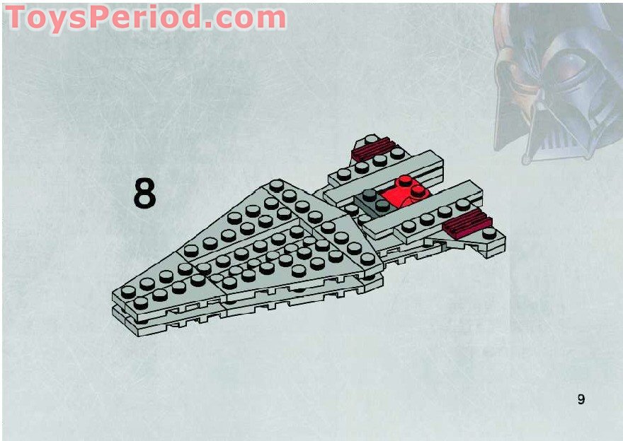 LEGO 20007 Mini Republic Attack Cruiser Instructions and Parts List
