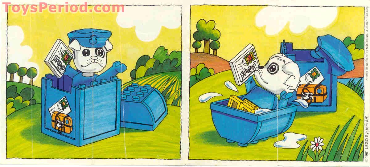 LEGO 3603 Boris Bulldog and Mailbox Instructions and Parts List