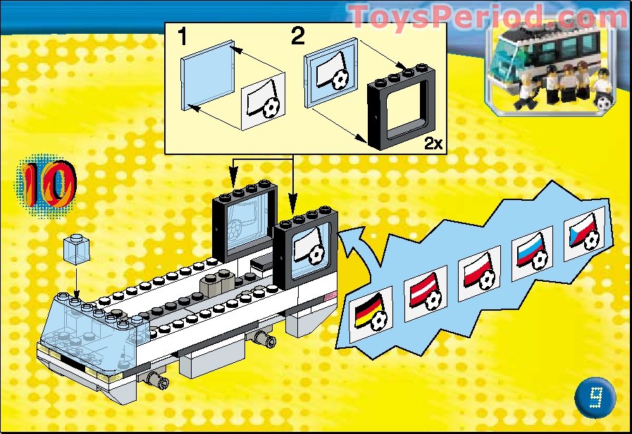 LEGO 3404 Black Bus Instructions and Parts List