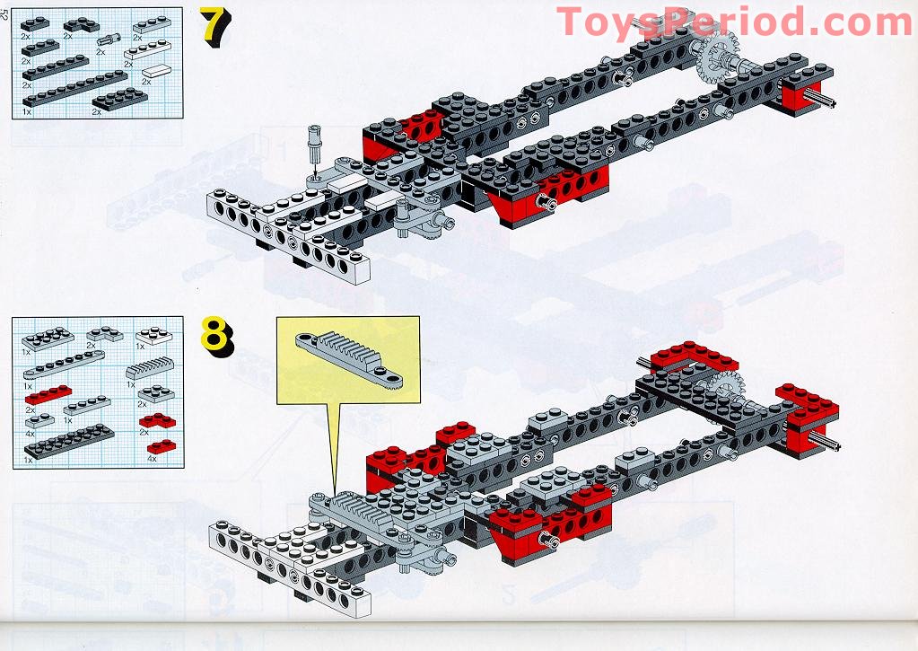 LEGO 8872 Forklift Transporter Instructions and Parts List