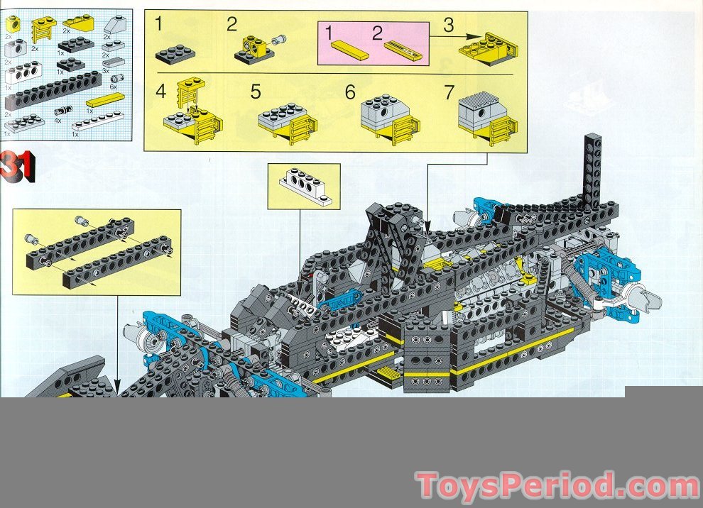 LEGO 8880 Super Car Instructions and Parts List