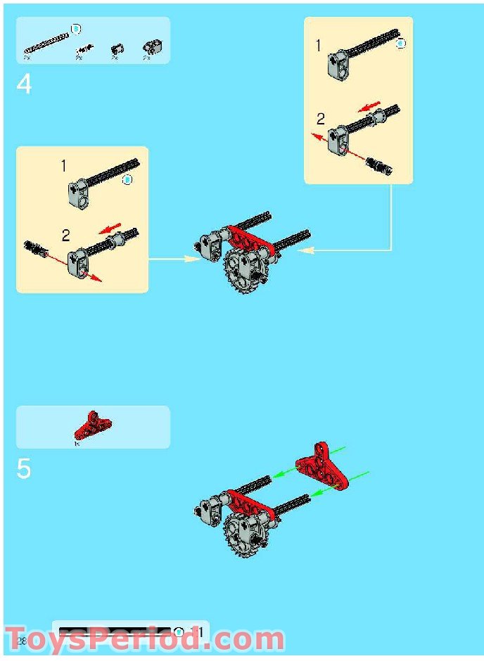 LEGO 8284-2 Tractor / Dune Buggy Set Parts Inventory and Instructions ...