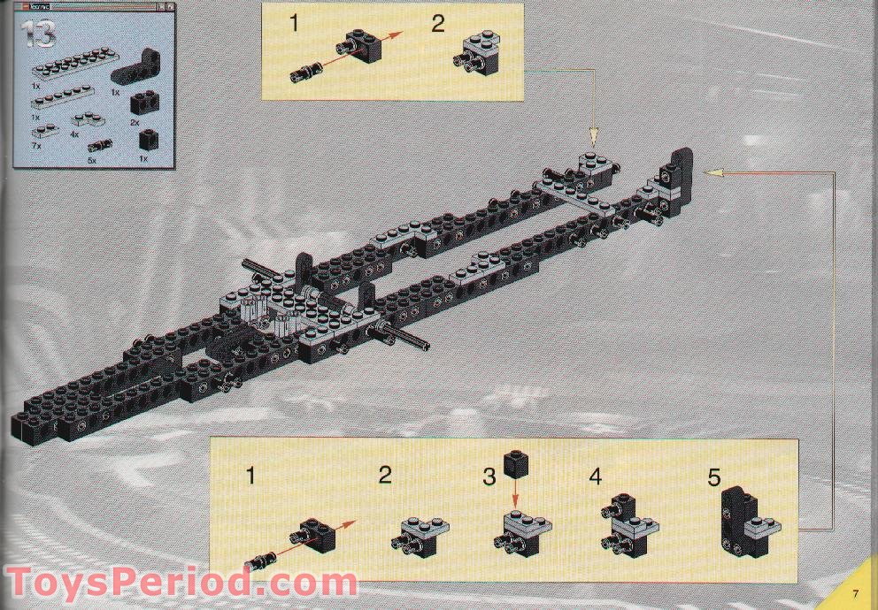LEGO 8458 Silver Champion Racer Instructions and Parts List