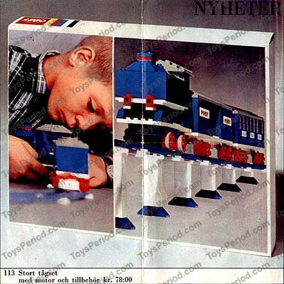LEGO 113-2 Motorized Train Set Instructions and Parts List