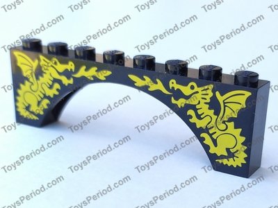 LEGO Sets with Part 3308pb01 Arch 1 x 8 x 2 with Two Yellow Dragons Pattern