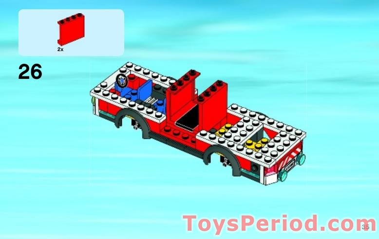 LEGO 60002 Fire Truck Instructions and Parts List