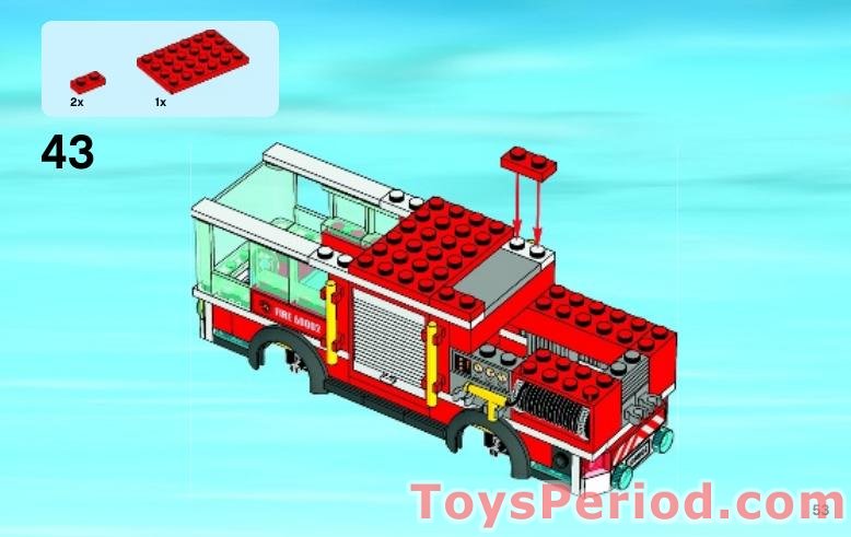 LEGO 60002 Fire Truck Instructions and Parts List