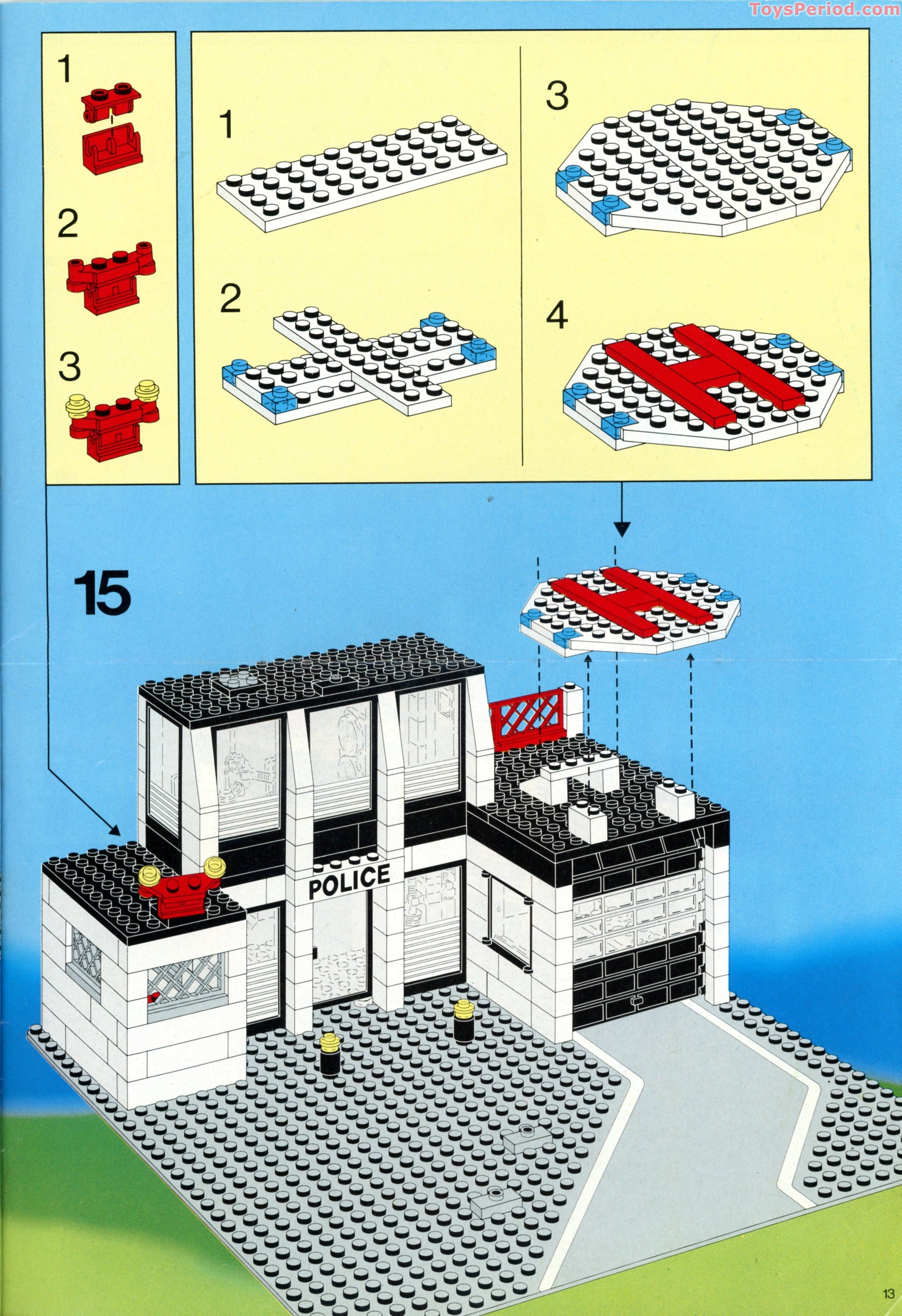 LEGO 6386 Police Command Base Instructions and Parts List