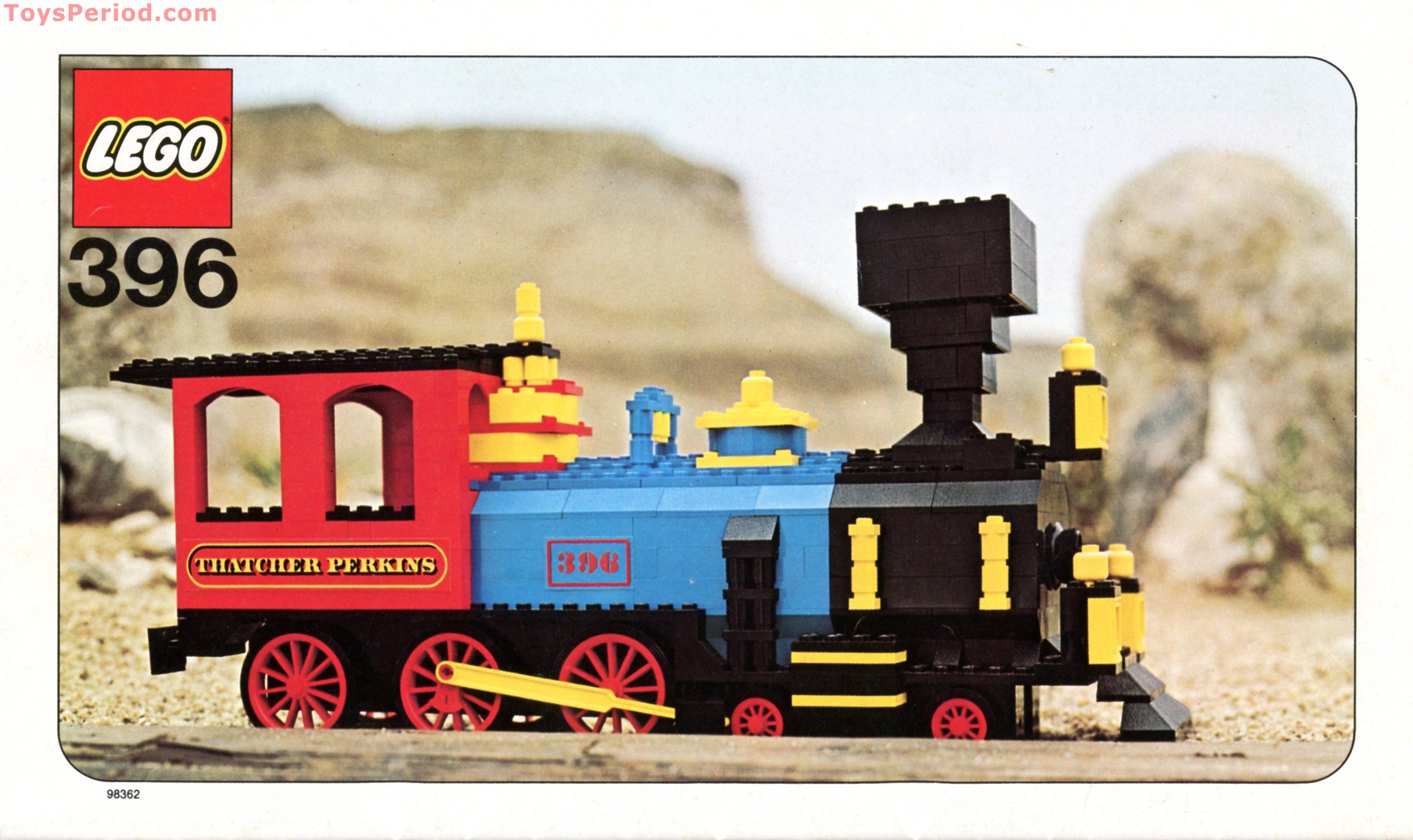 LEGO 396-1 Thatcher Perkins Locomotive Instructions and Parts List