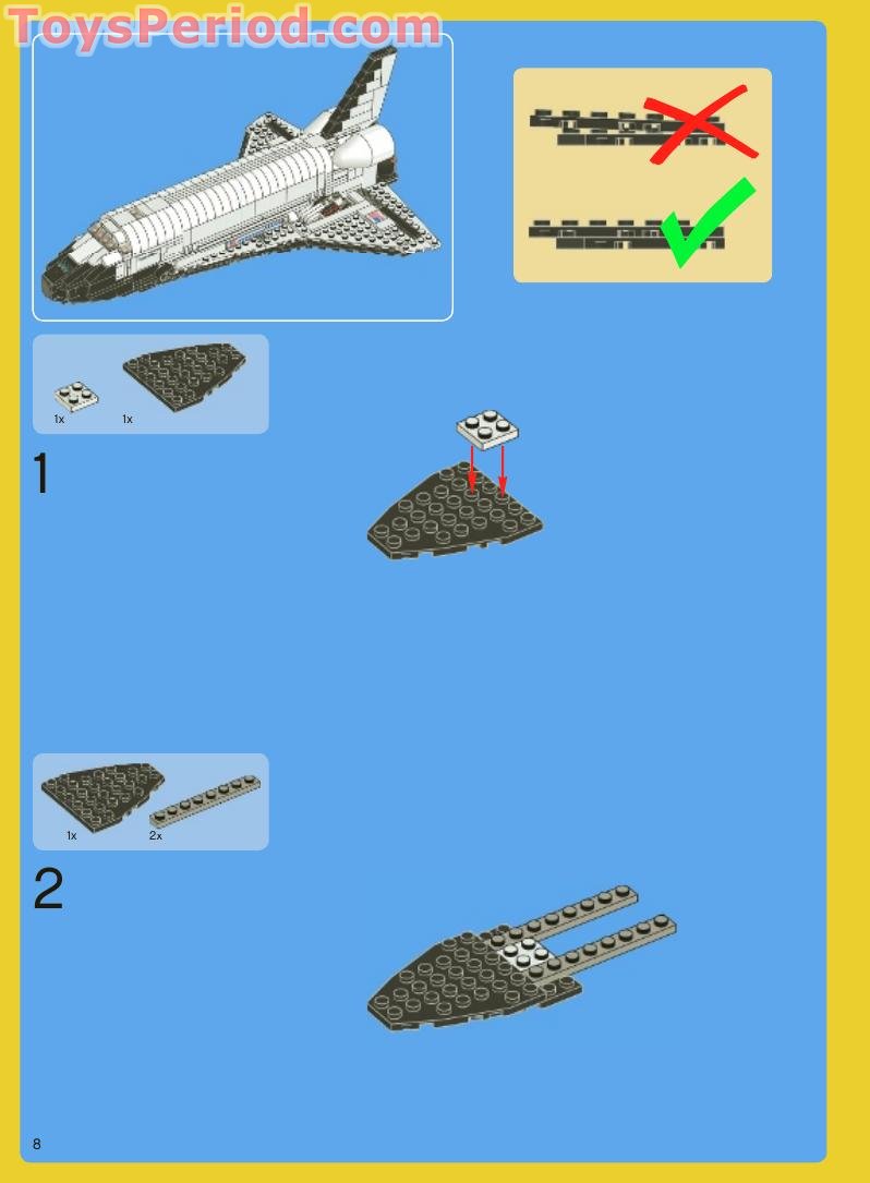 LEGO 10231 Shuttle Expedition Instructions and Parts List