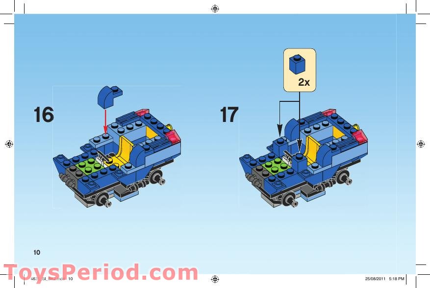 LEGO 4635 Fun with Vehicles Instructions and Parts List