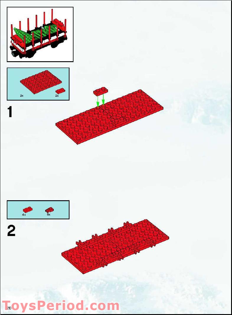 LEGO 10173 Holiday Train Instructions and Parts List