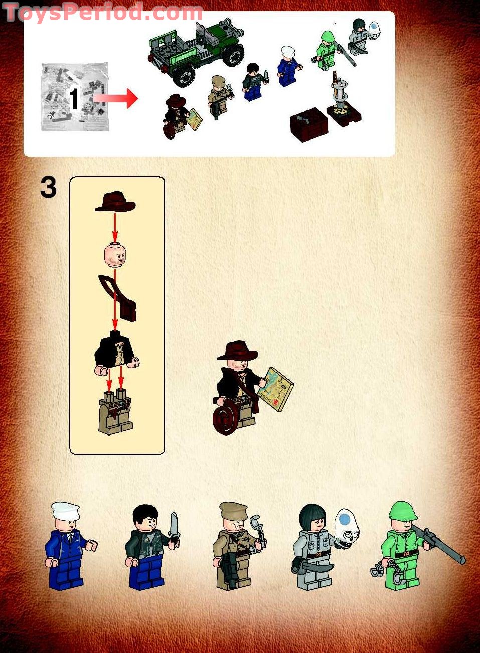 LEGO 7628 Peril in Peru Instructions and Parts List