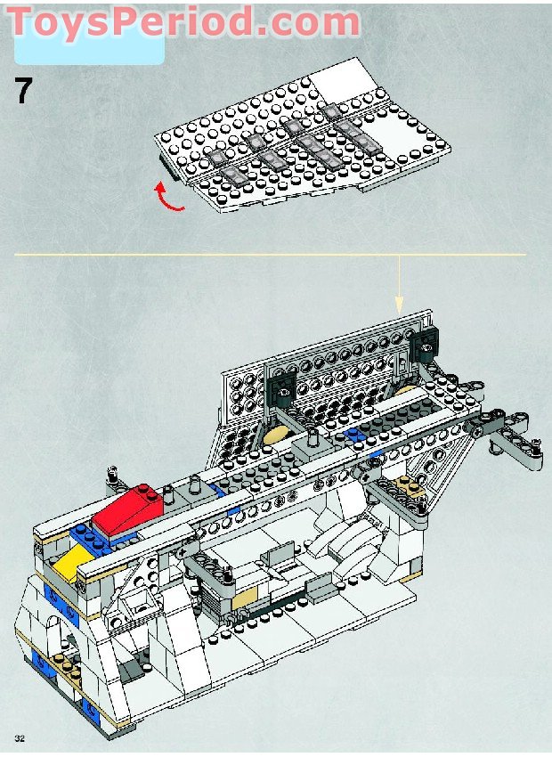 LEGO 7676 Republic Attack Gunship Instructions and Parts List