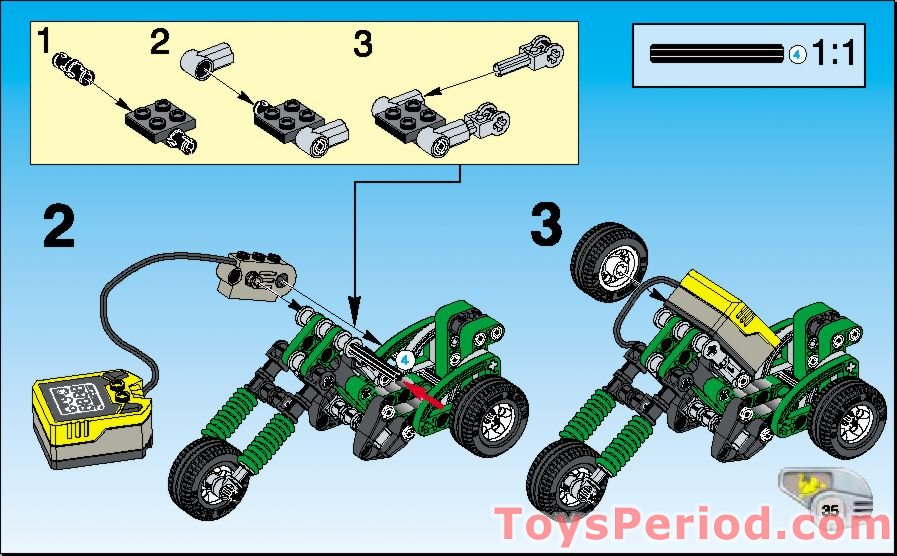 LEGO 8236 Bike Burner Instructions and Parts List