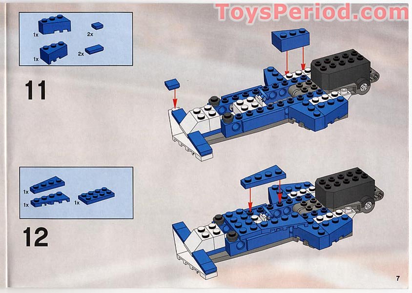 LEGO 8374 Williams F1 Team Racer 1:27 Instructions and Parts List