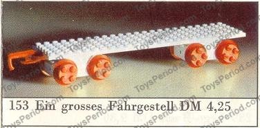 LEGO 153 Large Train Wagon Instructions and Parts List