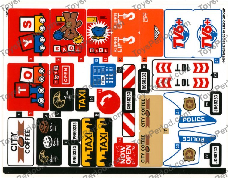 LEGO Sets with Part 60233stk01 Sticker Sheet for Set 60233 - (44578/ ...