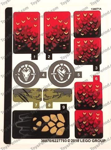 LEGO Sets with Part 70653stk01 Sticker Sheet for Set 70653 - (38870/ ...