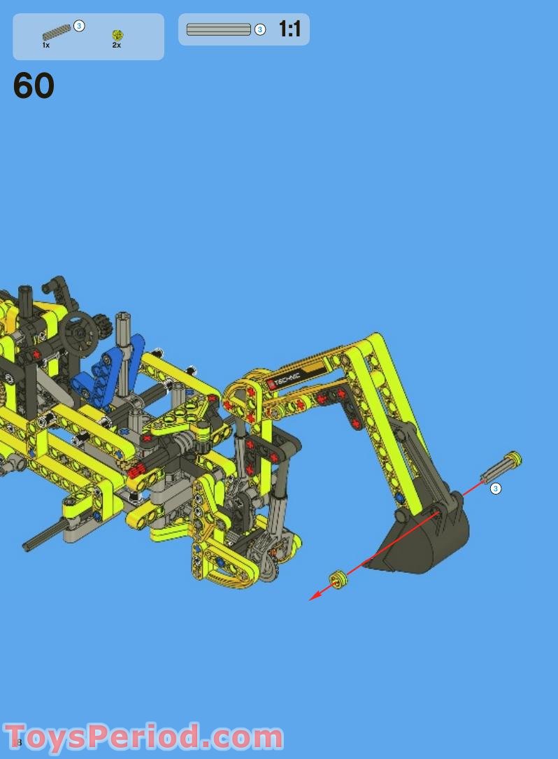 LEGO 8069 Backhoe Loader Instructions and Parts List