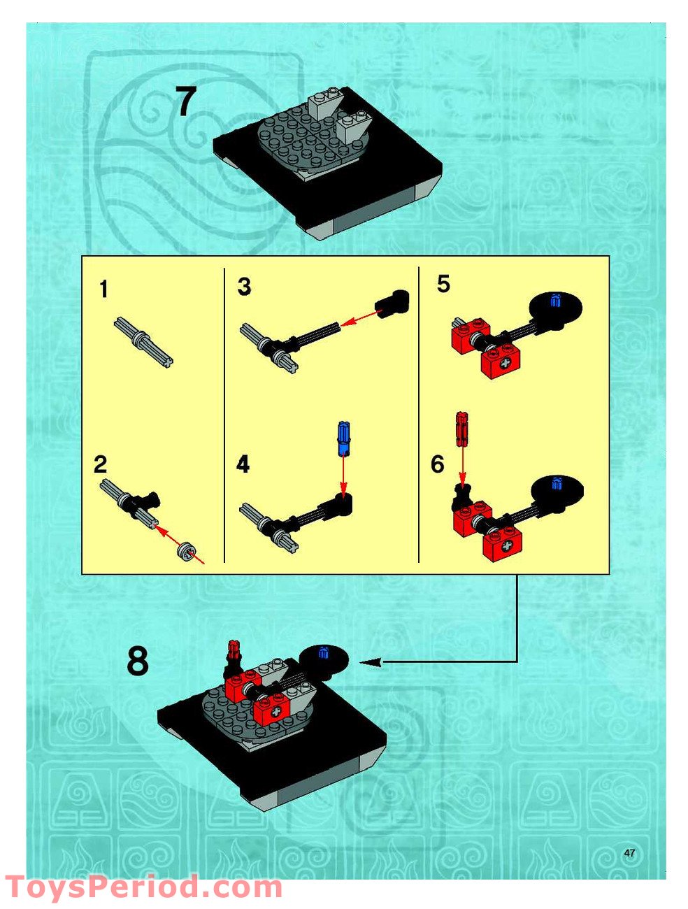 LEGO 3829 Fire Nation Ship Instructions and Parts List