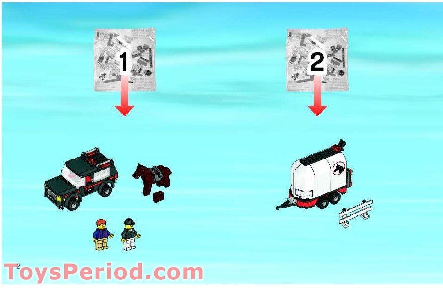LEGO 7635 4wd with Horse Trailer Instructions and Parts List