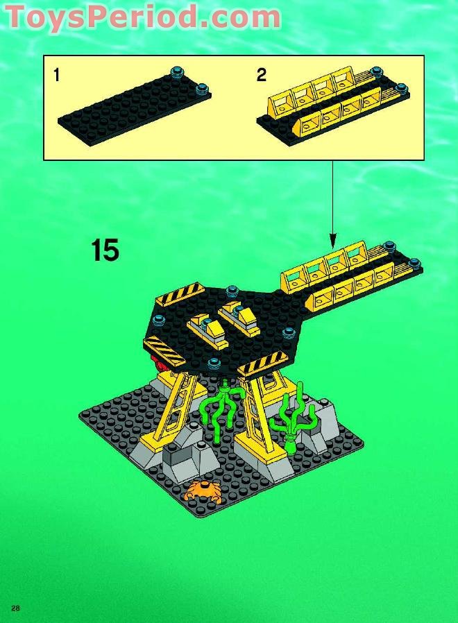 LEGO 7775 Aquabase Invasion Instructions and Parts List