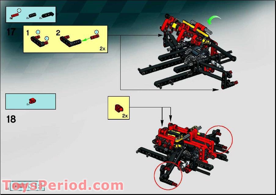 LEGO 8674 Ferrari F1 Racer 1:8 Instructions and Parts List