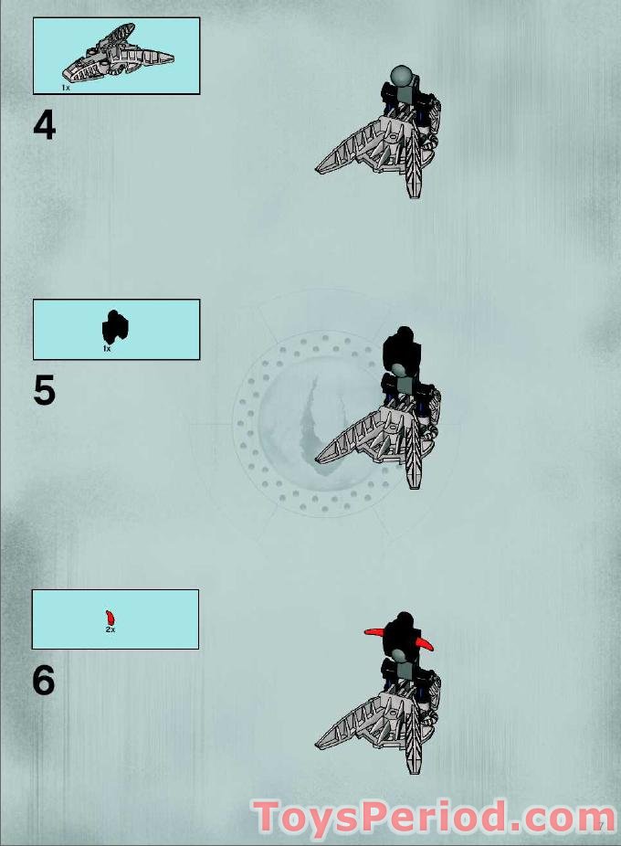 LEGO 8894 Piraka Stronghold Instructions and Parts List