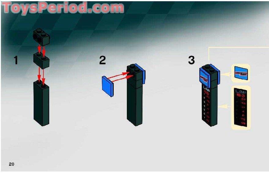 LEGO 8125 Thunder Raceway Instructions and Parts List