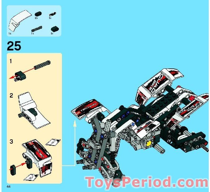 LEGO 8262 Quad Bike Instructions and Parts List
