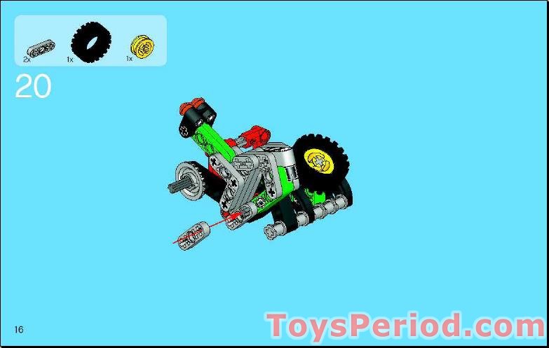LEGO 8281 Mini Tractor Instructions and Parts List