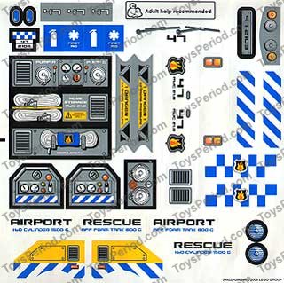 LEGO Sets with Part 7844stk01 Sticker Sheet for Set 7844 - (54922/4286646)
