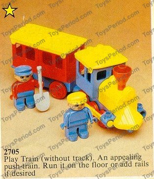 LEGO 2705 Passenger Train Without Track Set Parts List