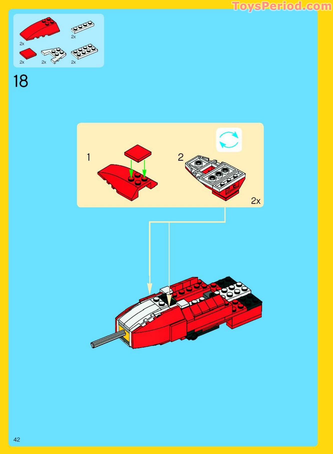 LEGO 5892 Sonic Boom Instructions and Parts List