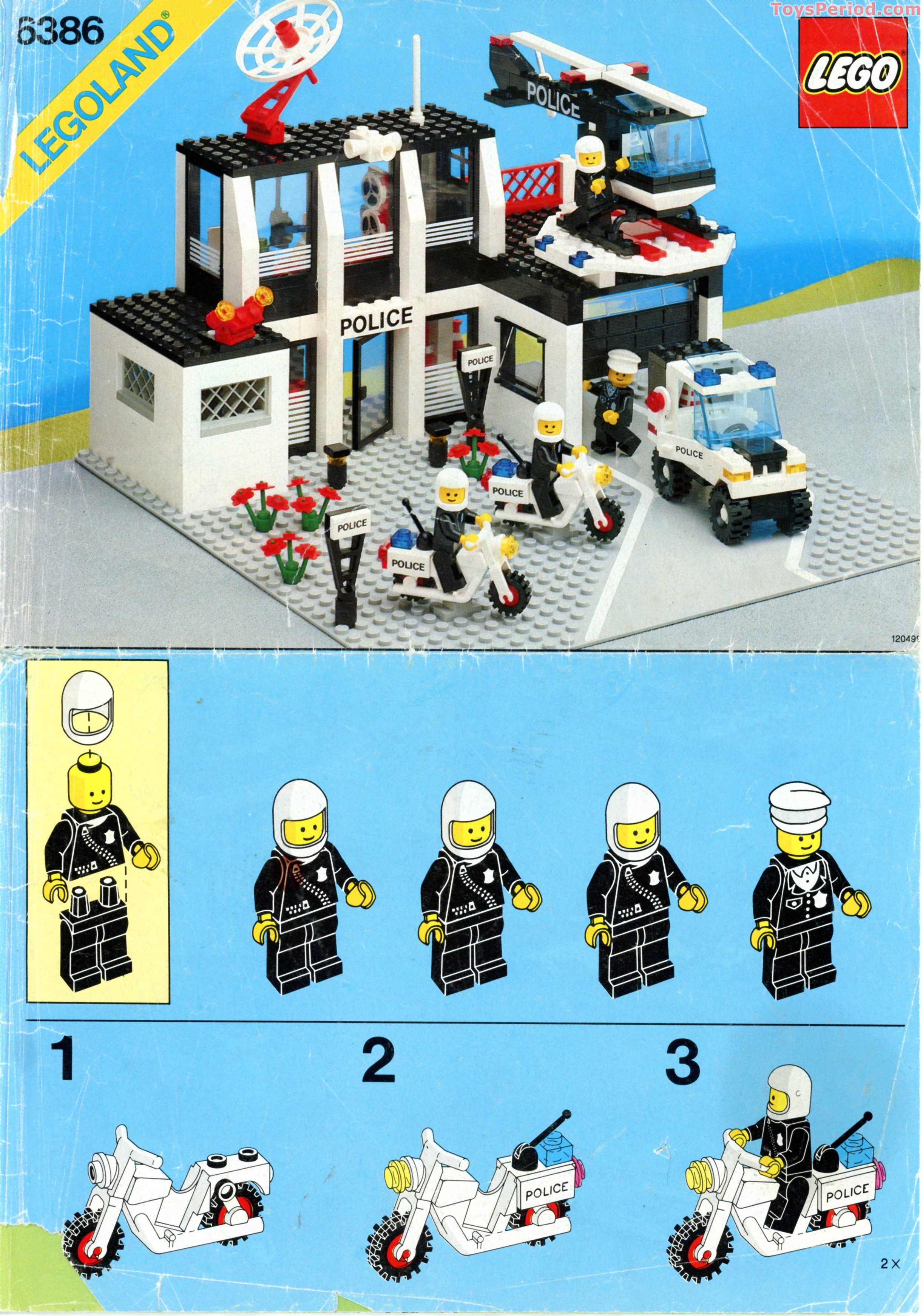 LEGO 6386 Police Command Base Instructions and Parts List