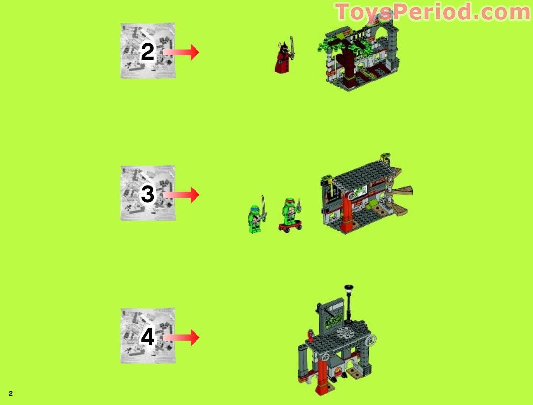 LEGO 79103 Turtle Lair Attack Instructions and Parts List
